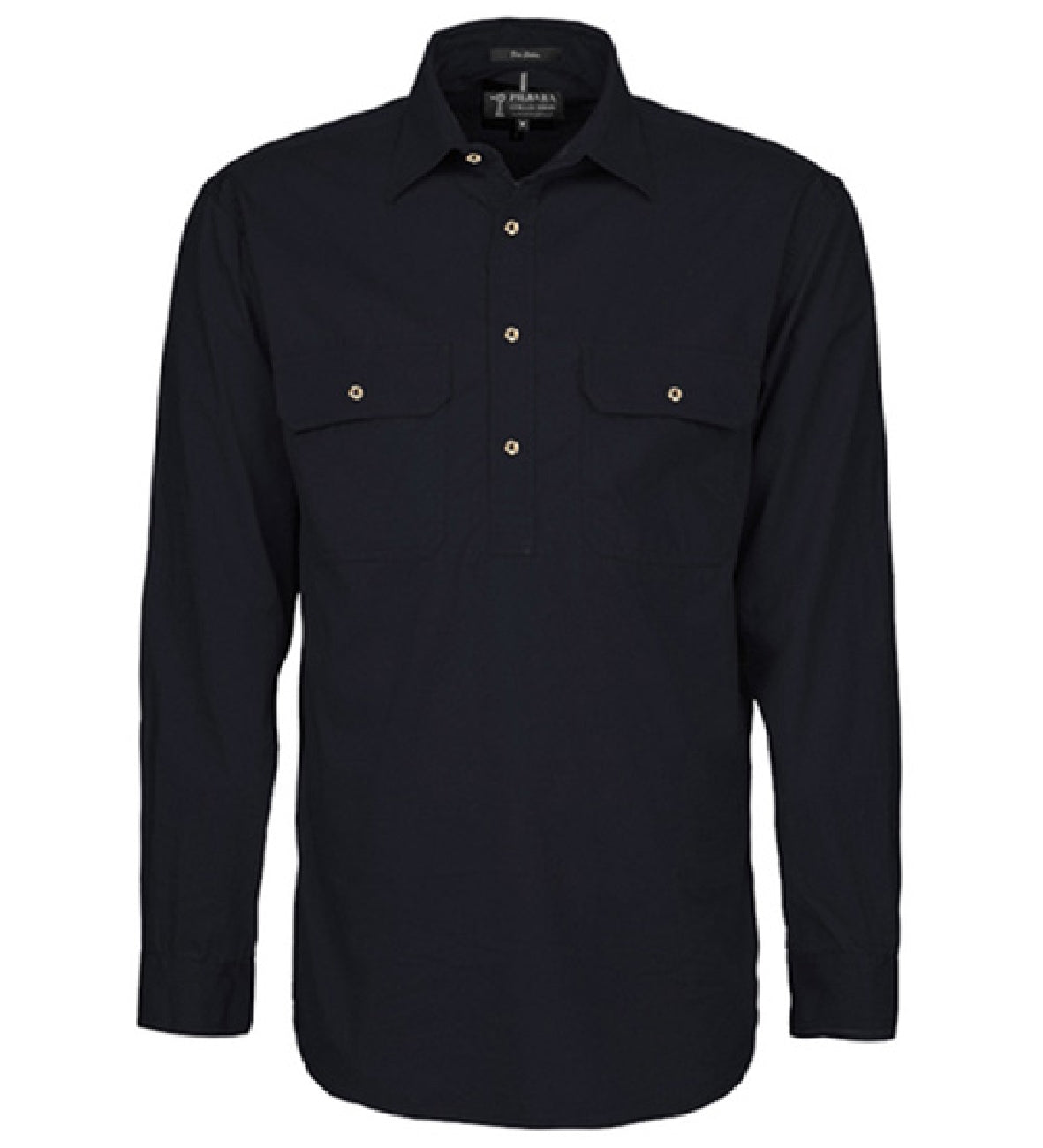 Mens Pilbara Closed Front L/S Shirt – RM200CF – Twin Rivers Workwear ...